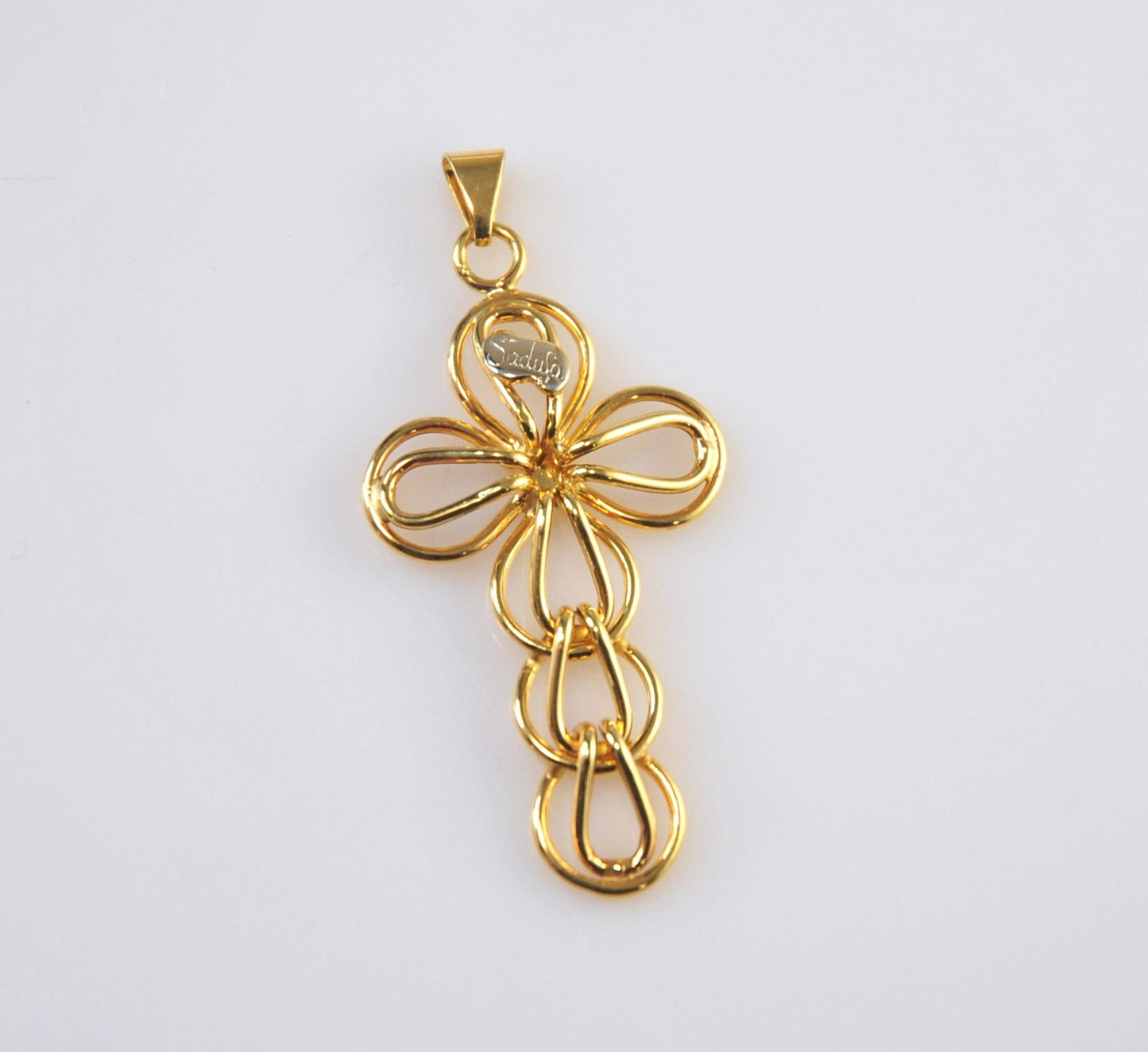 Designer Italy 14K Gold Cross Pendant – silvervintagejewelry