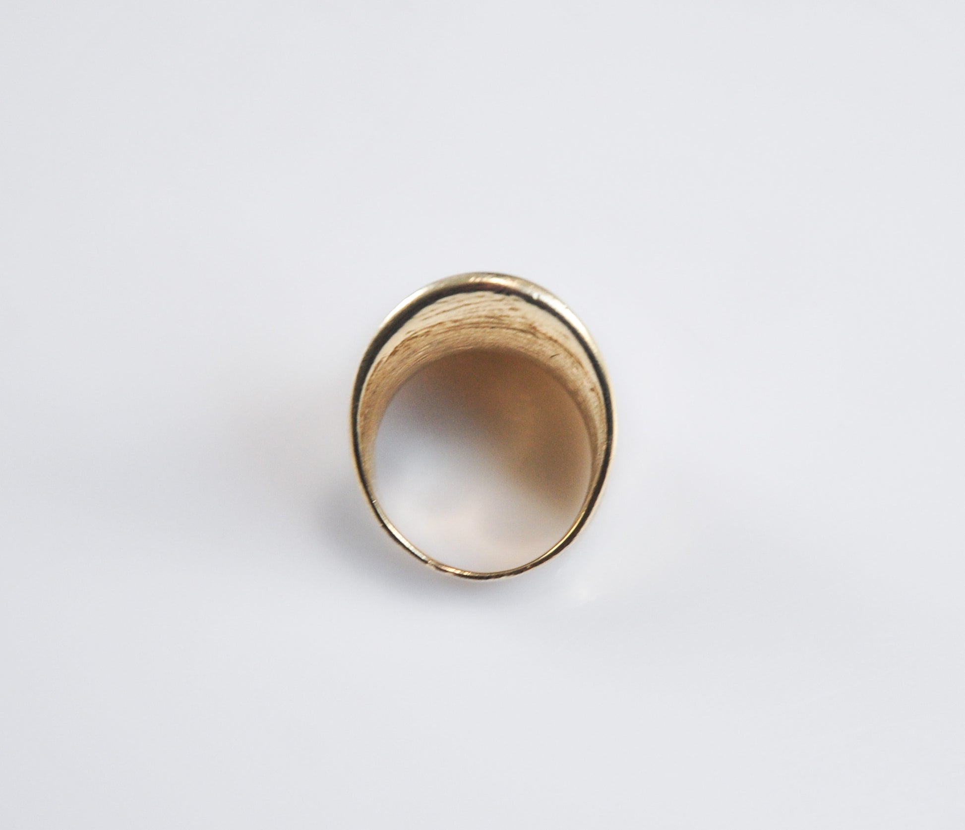 Signed 925 Italy Gold over Sterling Silver Saddle Ring ...