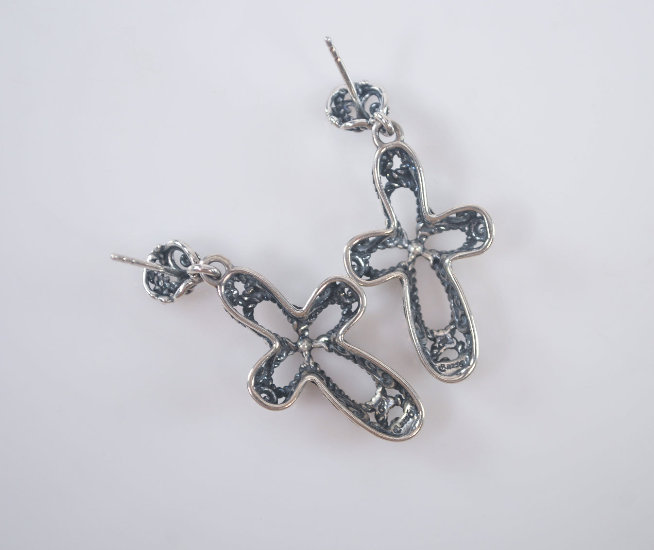 Relios Carolyn Pollack Sterling Silver Southwestern Cross Earrings ...