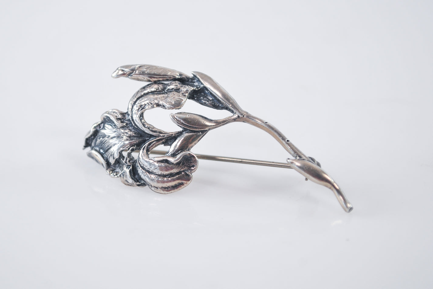 Vintage NGA Sterling Silver Signed Flower Brooch – Silver Vintage Jewelry