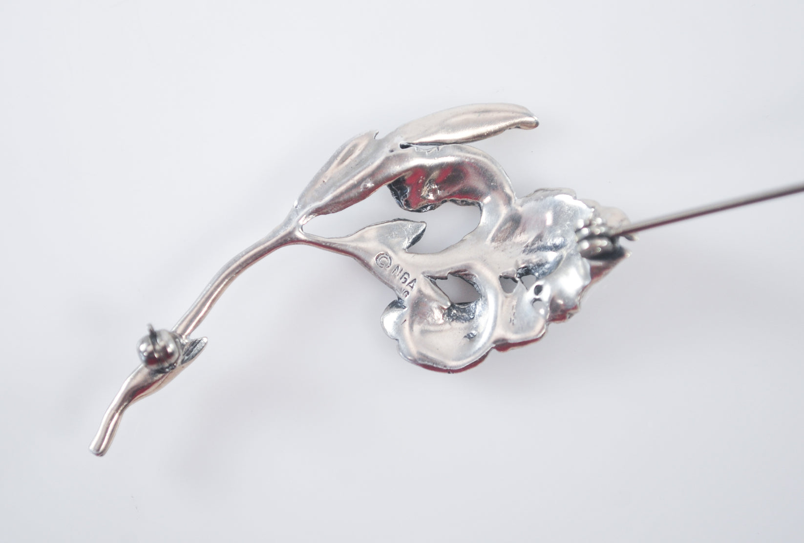 Vintage NGA Sterling Silver Signed Flower Brooch – Silver Vintage Jewelry