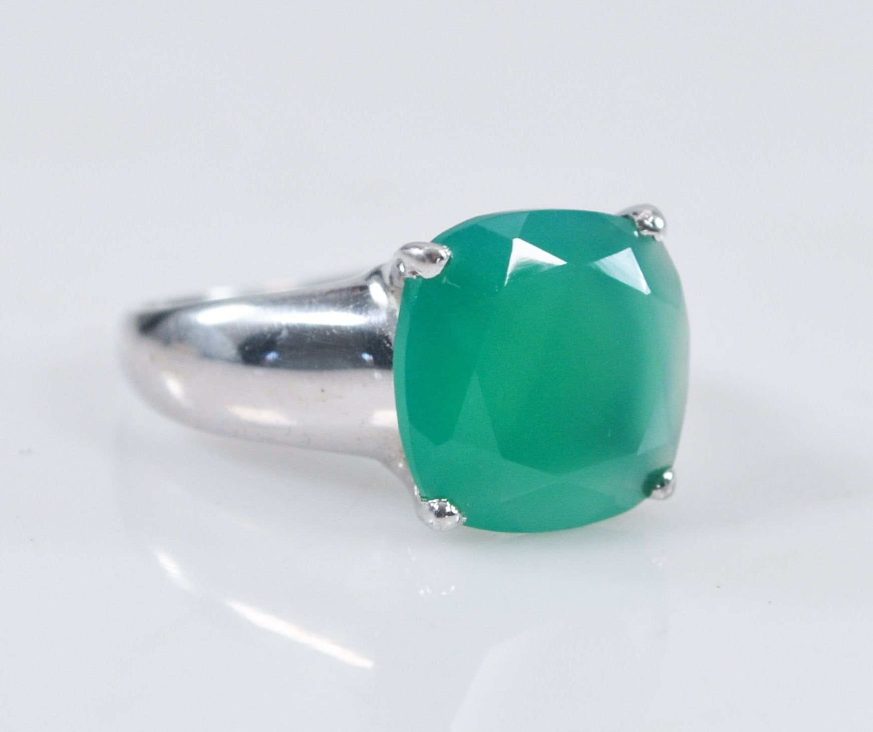 925 India Sterling Silver Green Onyx Ring – silvervintagejewelry