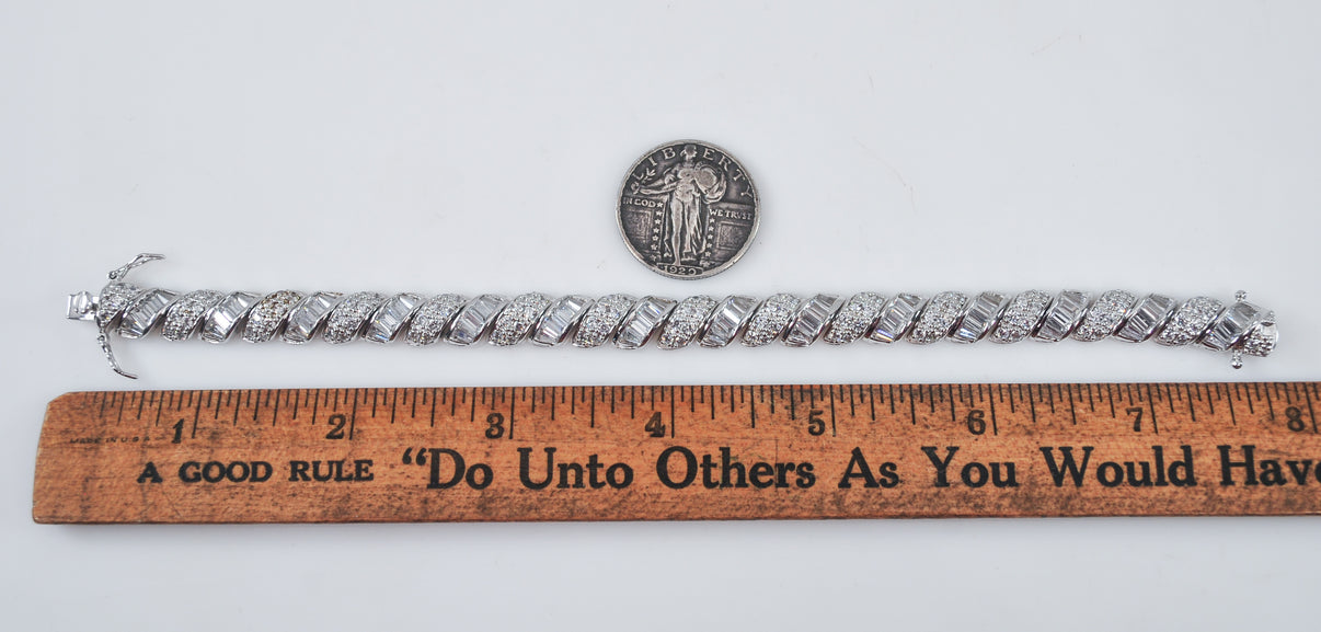 Fancy Ross Simons 925 Sterling Silver CZ Tennis Bracelet ...