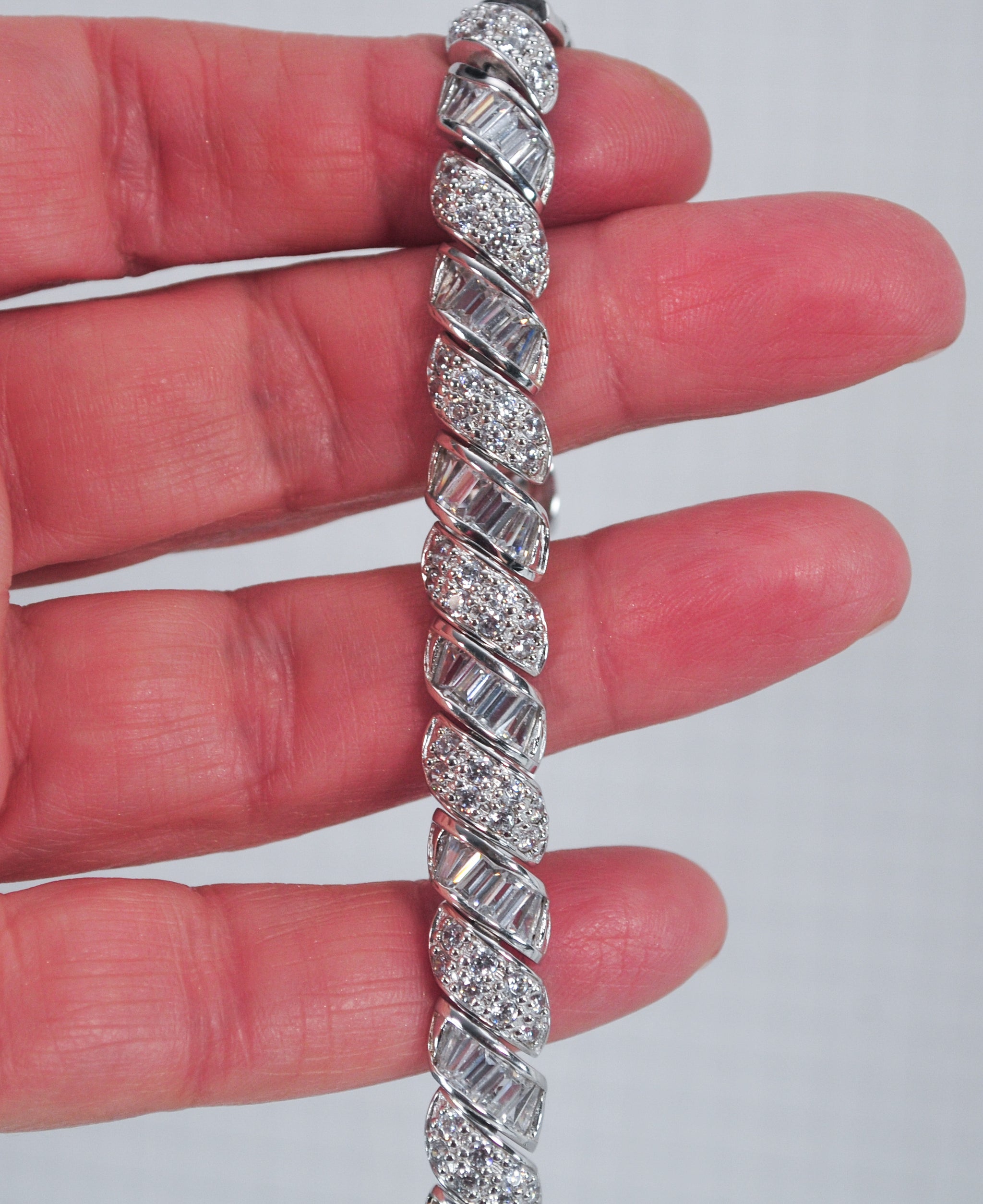 Fancy Ross Simons 925 Sterling Silver CZ Tennis Bracelet ...