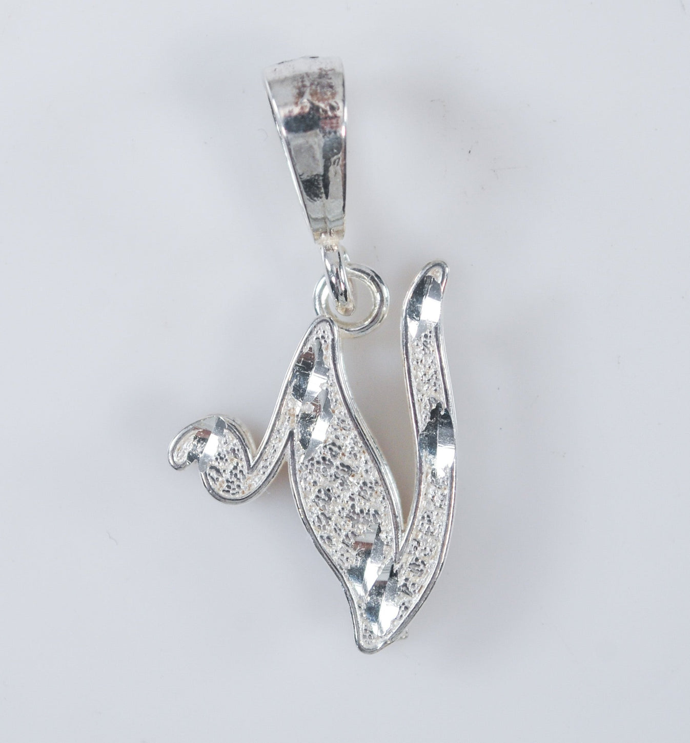 Signed Sterling Silver Initial V Pendant – Silver Vintage Jewelry