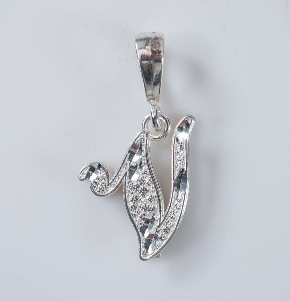 Signed Sterling Silver Initial V Pendant – Silver Vintage Jewelry