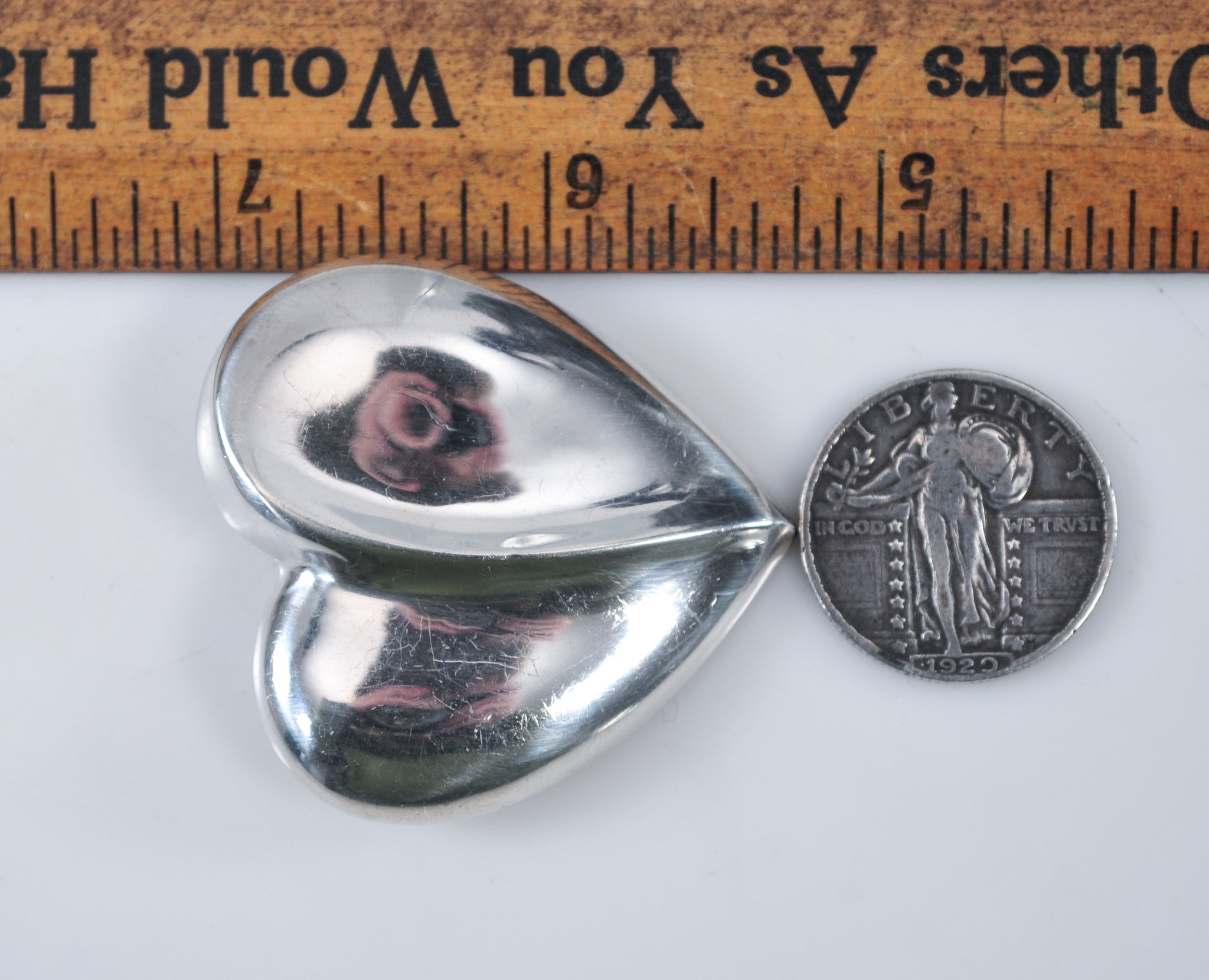 Vintage Sterling Silver Heart Brooch – silvervintagejewelry
