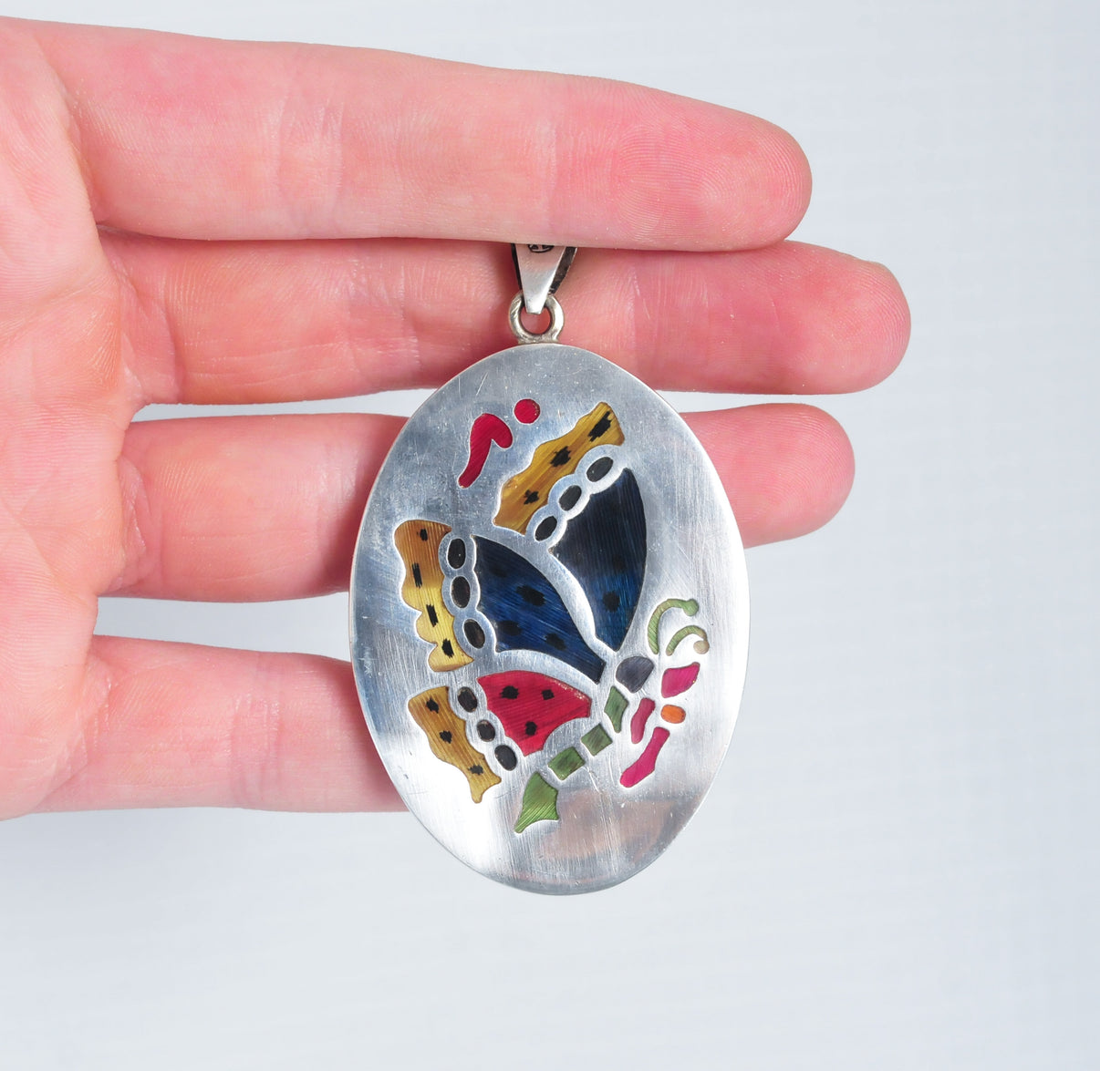 Vintage 925 Old Mexico Sterling Silver Pluma Azteca Butterfly Pendant ...