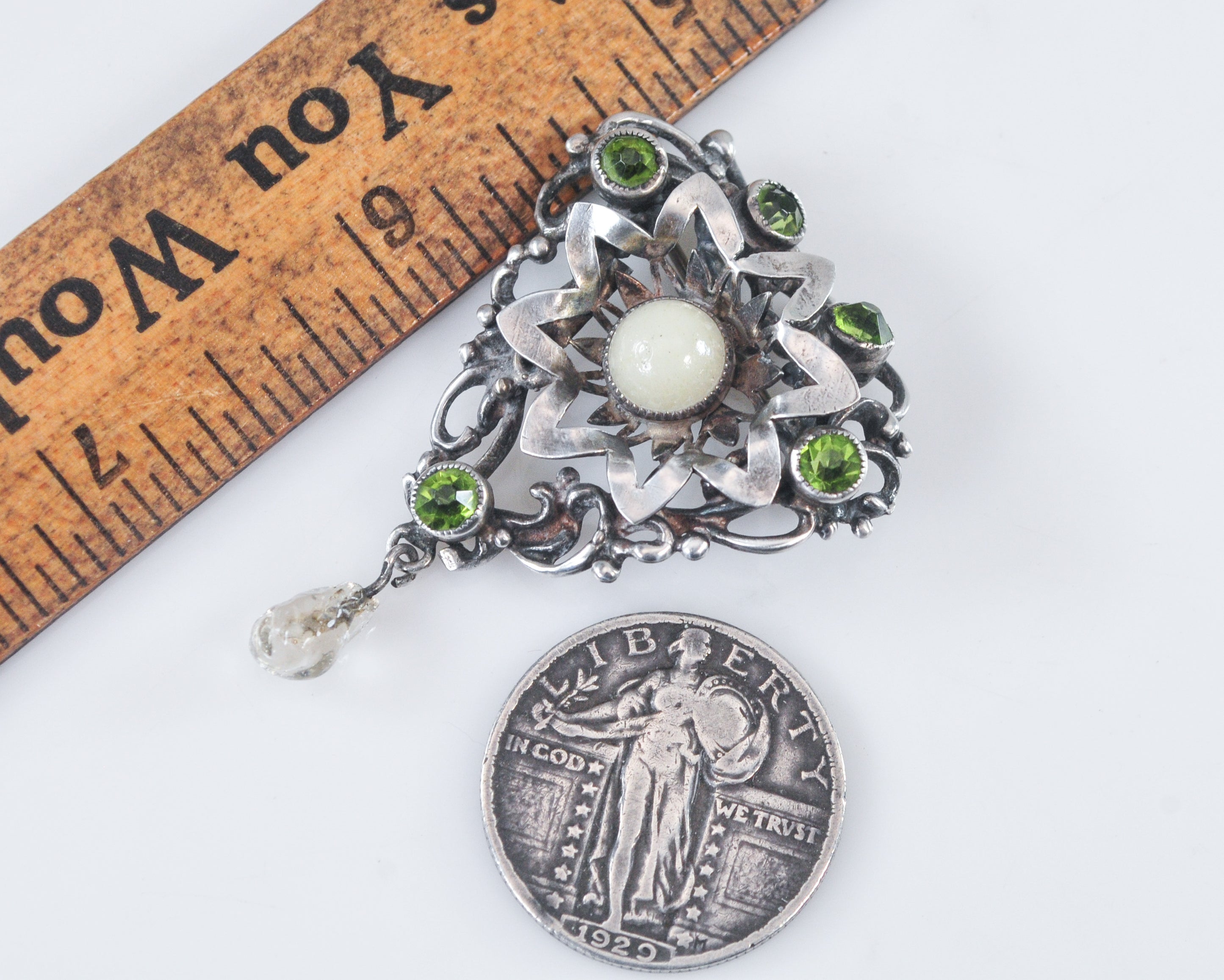 Antique Sterling Silver Floral Brooch – Silver Vintage Jewelry